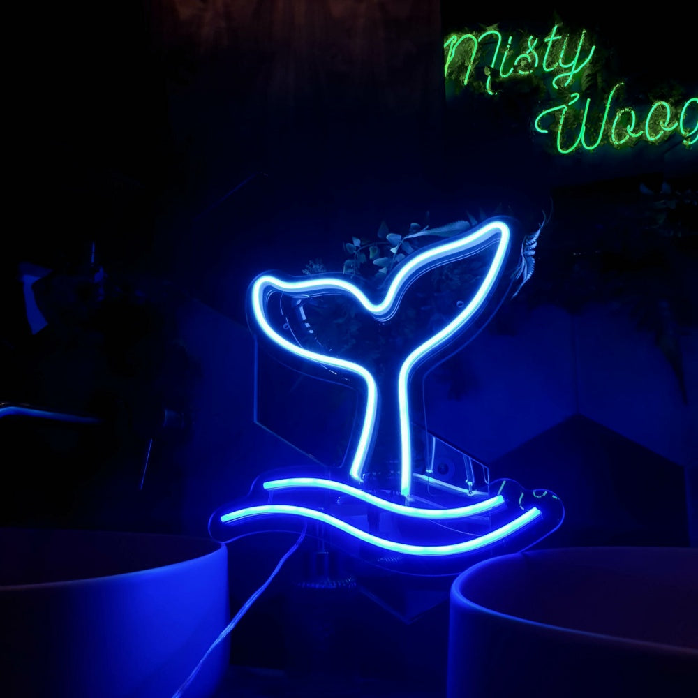 Whale's Tail LED Neon Sign