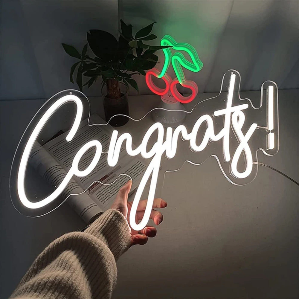 Congratulations LED Neon Sign