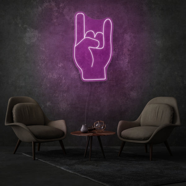 Sign Of The Horns LED Neon Sign