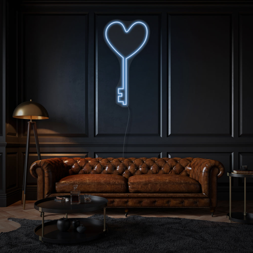 Heart-Key LED Neon Sign