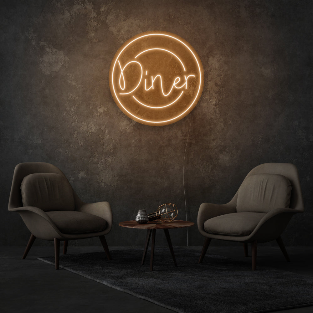 Round Diner LED Neon Sign